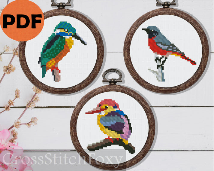 Small Birds Cross Stitch Patterns – Cross Stitch Foxy