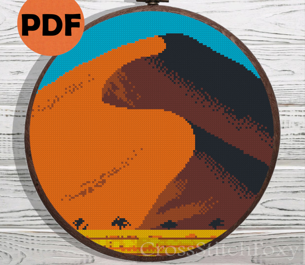 Desert Dune Landscape cross stitch pattern – Cross Stitch Foxy