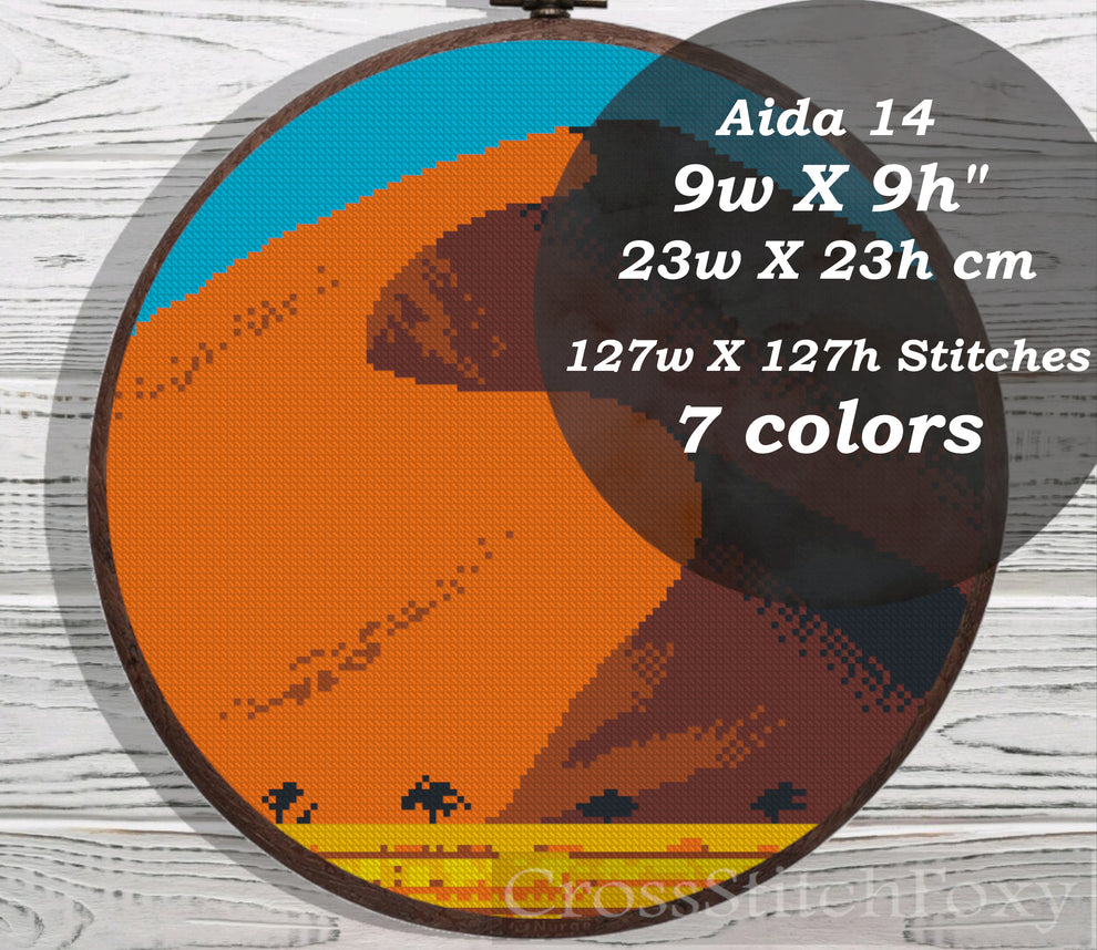 Desert Dune Landscape cross stitch pattern – Cross Stitch Foxy