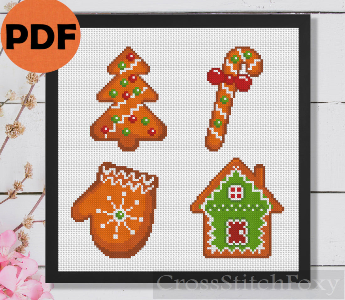 Christmas Gingerbread Cross Stitch Pattern – Cross Stitch Foxy