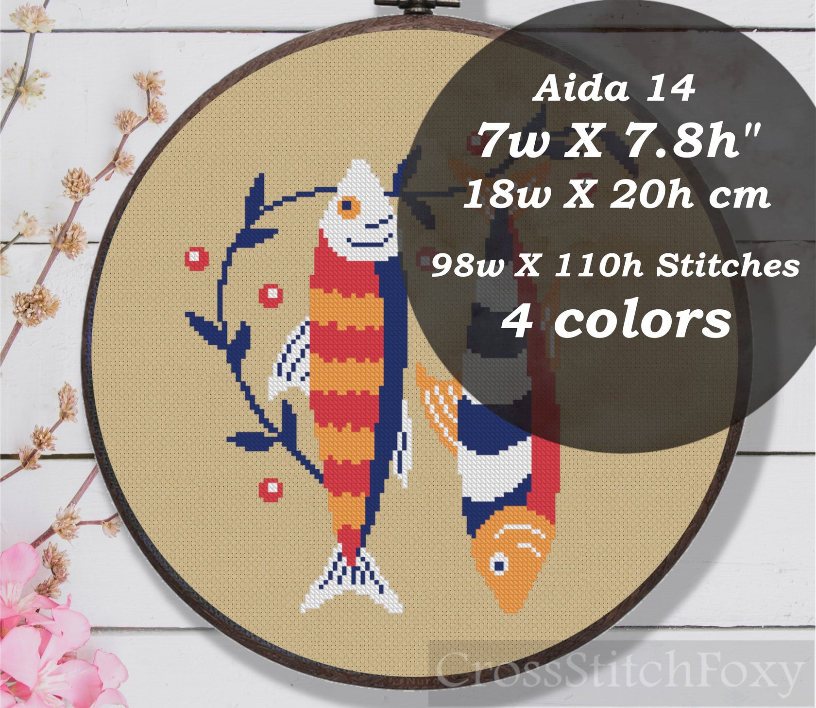 Fish Cross Stitch Pattern – Cross Stitch Foxy