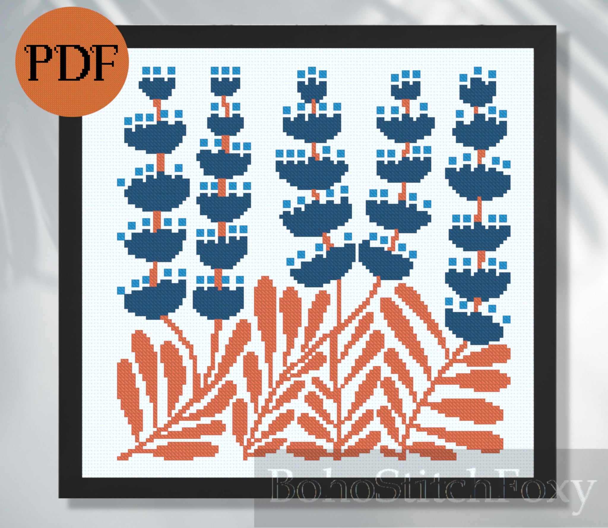 Lavender Cross Stitch Pattern – Cross Stitch Foxy