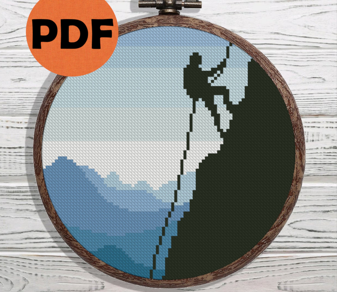 Rock climbing cross stitch pattern – Cross Stitch Foxy