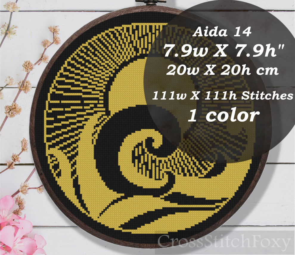 Sun Ocean Wave cross stitch pattern – Cross Stitch Foxy