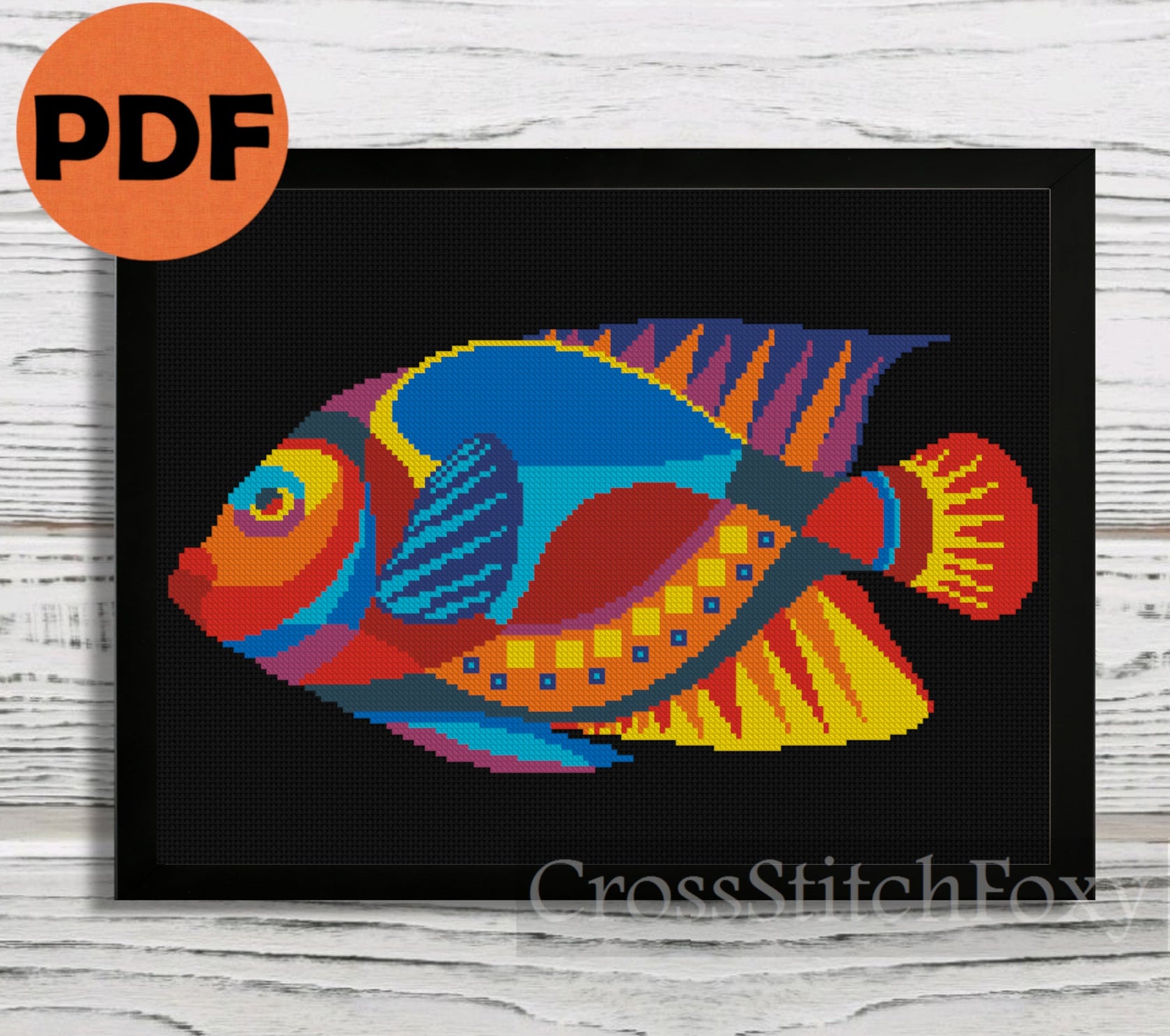 Tropical Fish cross stitch pattern – Cross Stitch Foxy